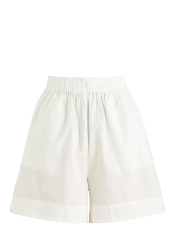LMND Chiara Cotton-poplin Shorts - White