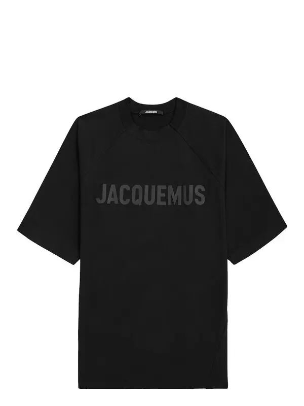 Jacquemus Le T-shirt Typo Cotton T-shirt - Black