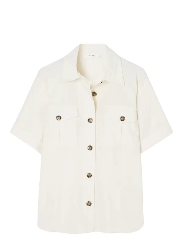 FRAME Cotton-blend Shirt - Cream