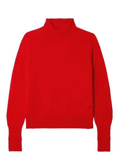 Victoria Beckham Wool Turtleneck Sweater - Red
