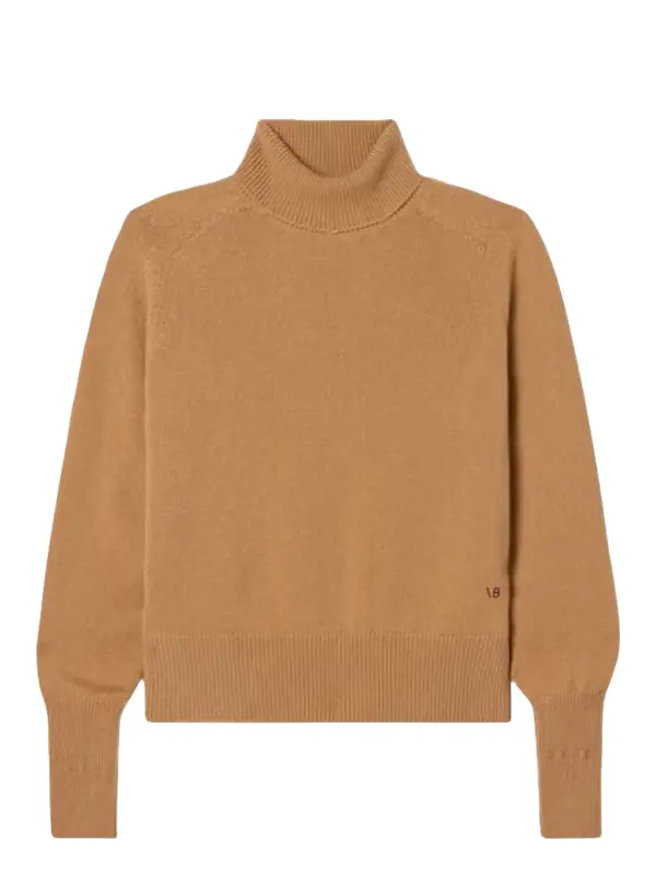 Victoria Beckham Wool Turtleneck Sweater - Brown