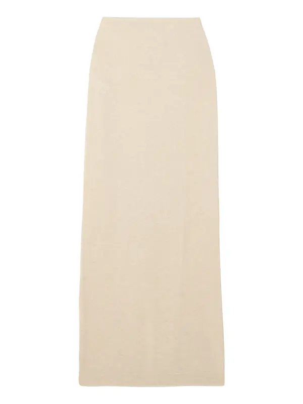 Eterne Emma Cashmere Maxi Skirt - Neutrals