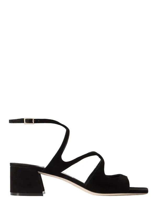 JIMMY CHOO Azilia 45 Suede Sandals - Black