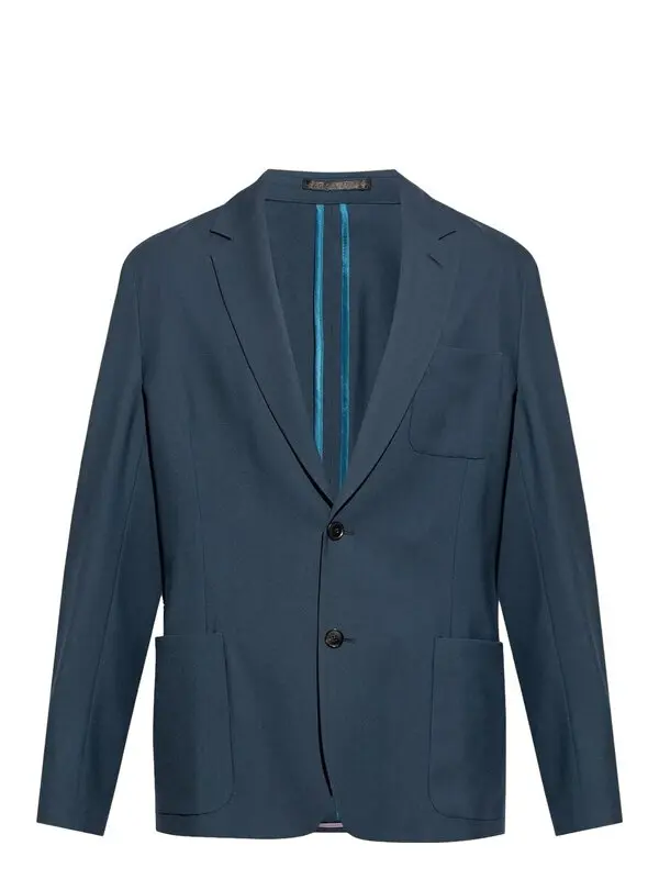 Paul Smith Single-breasted Wool Blazer - Blue