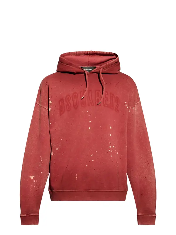 Dsquared2 Logo-print Cotton Hoodie - Red