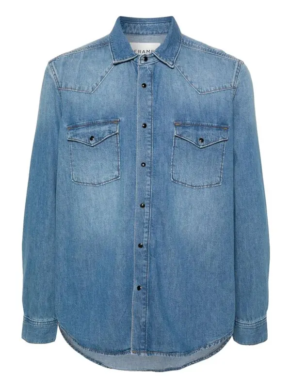 FRAME Western Denim Shirt - Blue