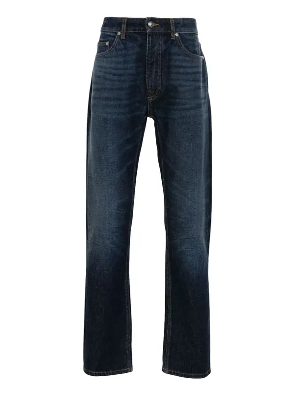 Palm Angels Mid-rise Straight-leg Jeans - Blue