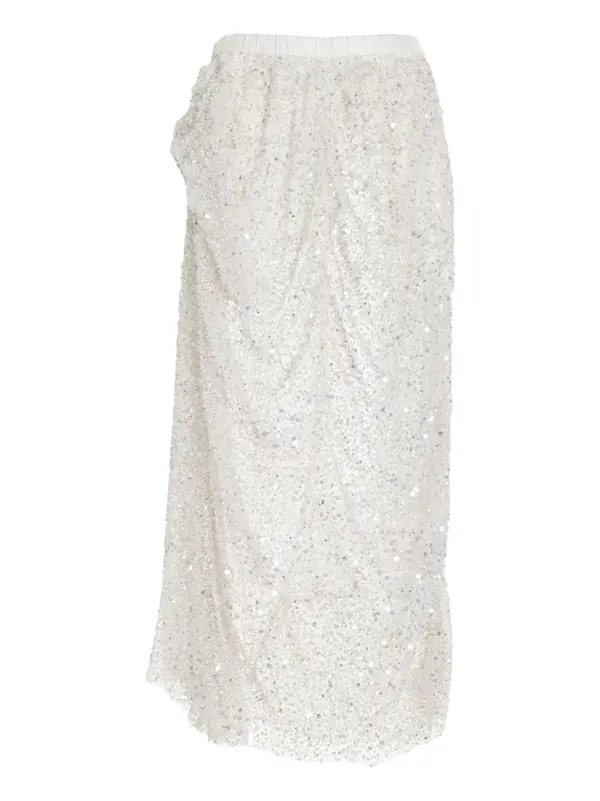 DIOTIMA Sequinned High-waist Skirt - White