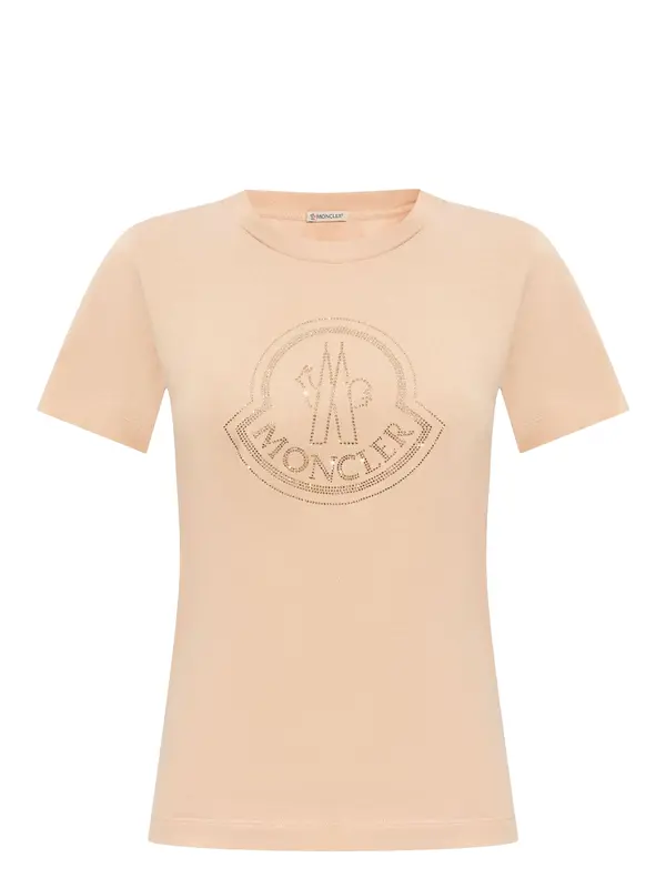 Moncler Logo-print T-shirt - Neutrals