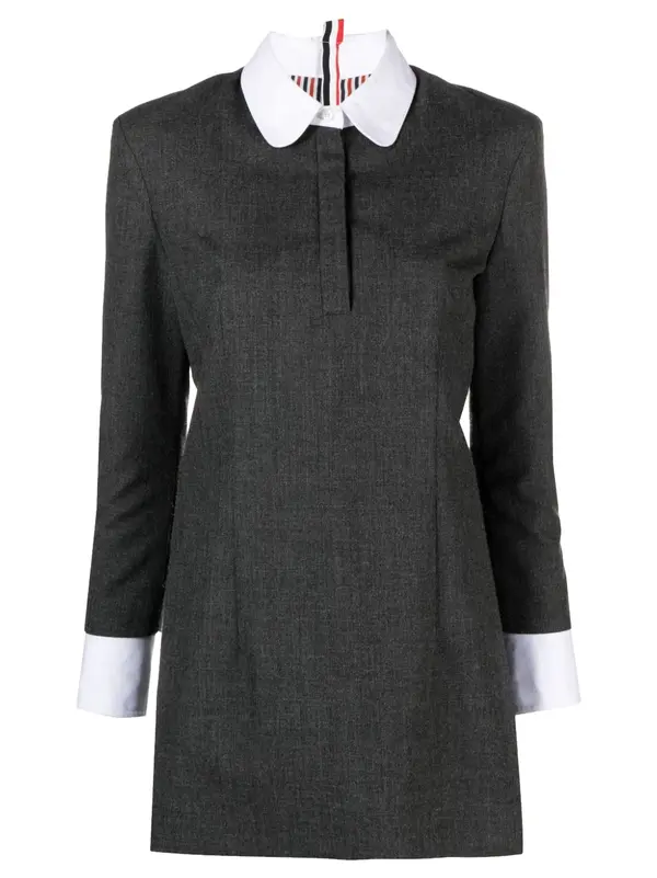 Thom Browne Virgin Wool Minidress - Grey