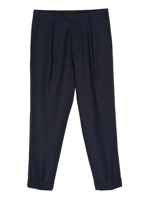LOW BRAND Pleat-detailored Trousers - Blue
