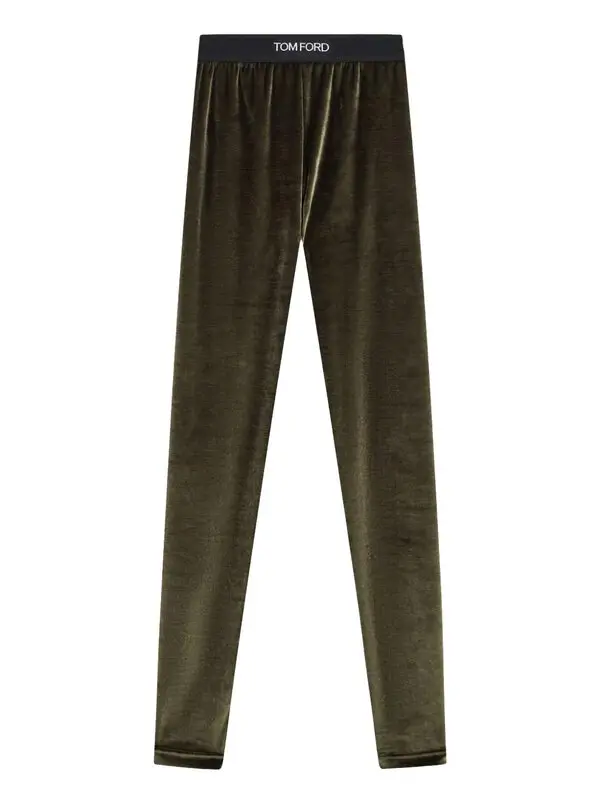 TOM FORD Velvet Leggings - Green