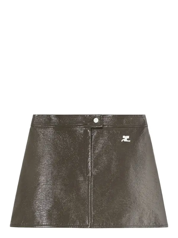 COURREGES Reedition Vinyl Mini Skirt - Green