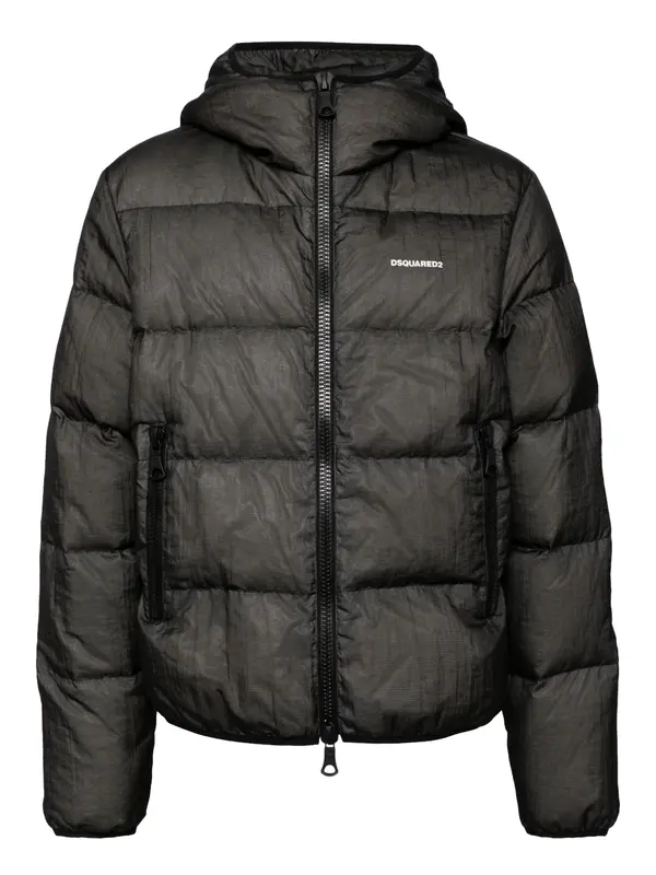 Dsquared2 Grid-pattern Puffer Jacket - Black
