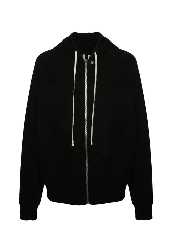 Rick Owens Zip-up Cotton Hoodie - Black