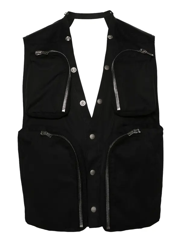 Rick Owens Cut-out Detail Vest - Black