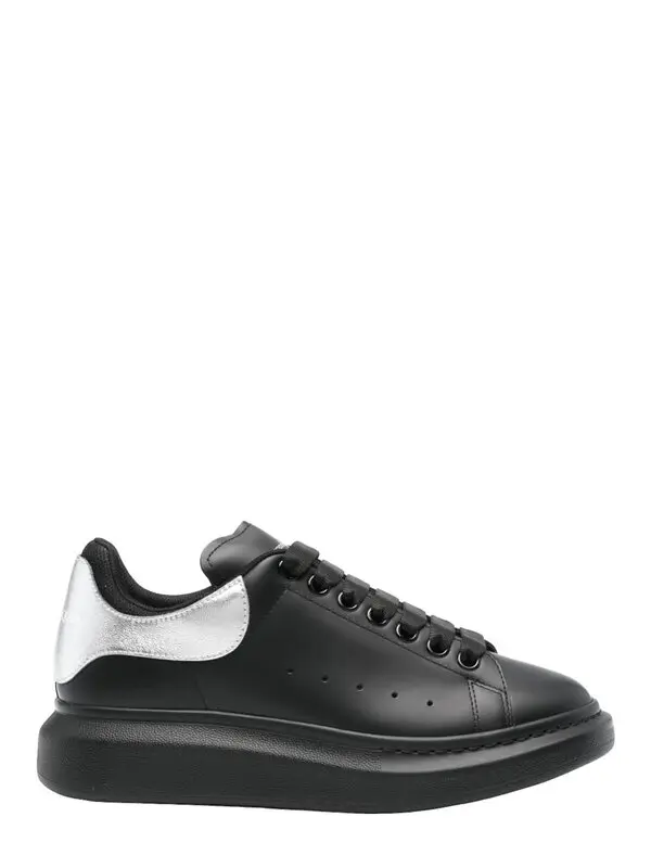 Alexander McQueen Oversized Leather Sneakers - Black