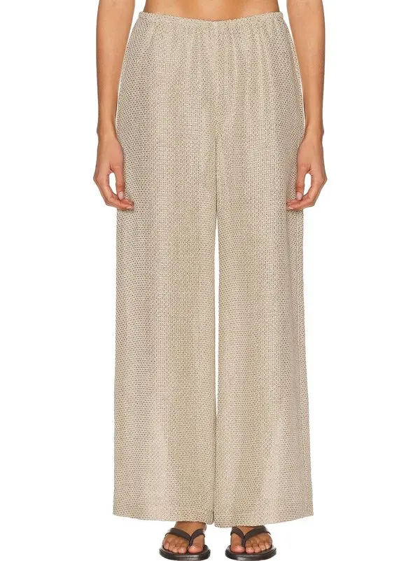 LESET Stella Wide Leg Pant - Dune