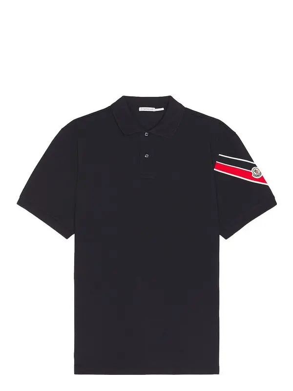 Moncler Short Sleeve Polo - Black