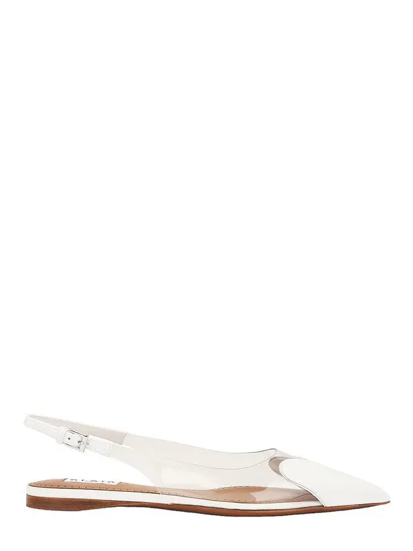 Alaïa Heart Slingback Flats - Blanc Optique