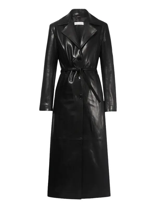 Nour Hammour - Tamara Leather Trench Coat