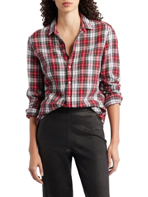 Frank & Eileen Eileen Relaxed Button-up Shirt - Black/red/yellow Plaid