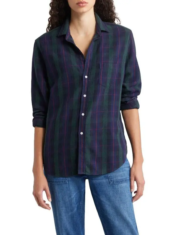 Frank & Eileen Eileen Relaxed Button-up Shirt - Blue Green Red Plaid