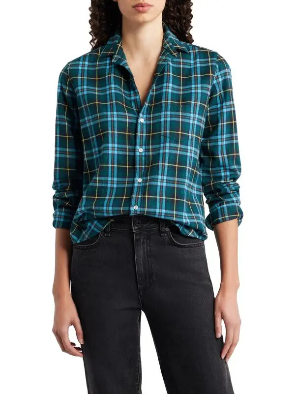 Frank & Eileen Eileen Relaxed Button-up Shirt - Green Blue Yellow Red Plaid