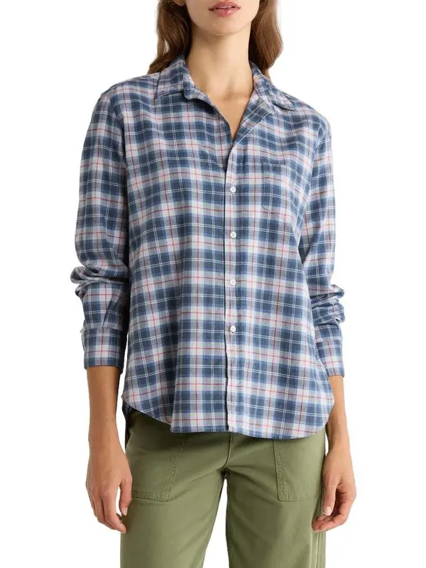 Frank & Eileen Eileen Relaxed Button-up Shirt - Grey Red Plaid