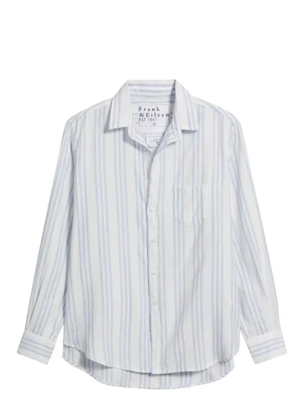 Frank & Eileen Eileen Relaxed Button-up Shirt - Multi Blue Stripe
