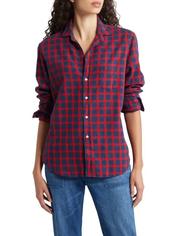 Frank & Eileen Eileen Relaxed Button-up Shirt - Red Blue Plaid