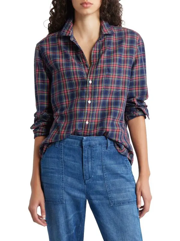 Frank & Eileen Eileen Relaxed Button-up Shirt - Red Yellow Blue Plaid