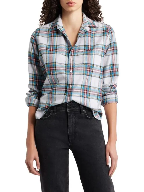 Frank & Eileen Eileen Relaxed Button-up Shirt - Yellow Blue Red Plaid