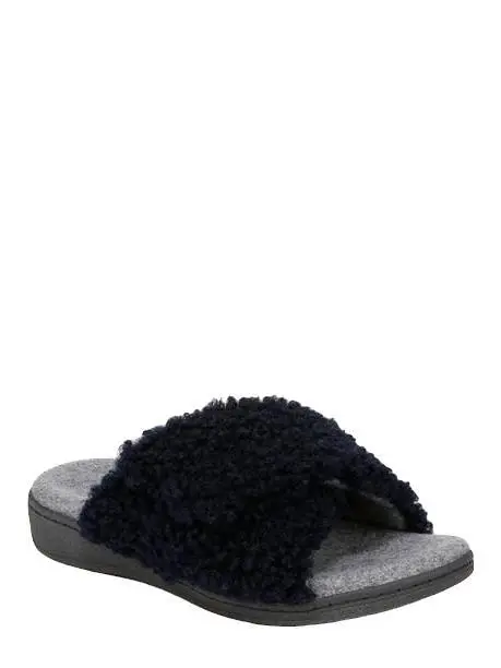 Vionic Relax Ii Plush Slide Sandal - Navy Blazer