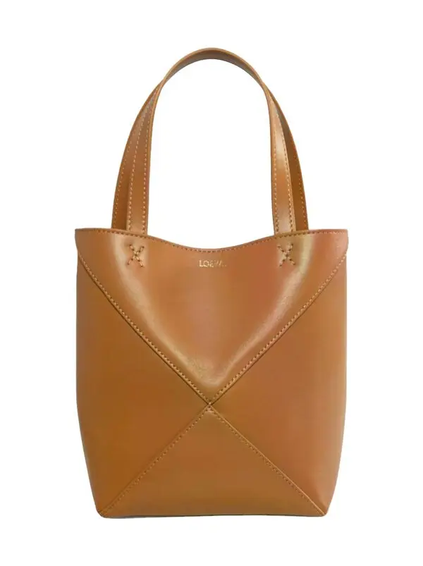 Loewe Mini Puzzle Fold Tote Bag - Brown