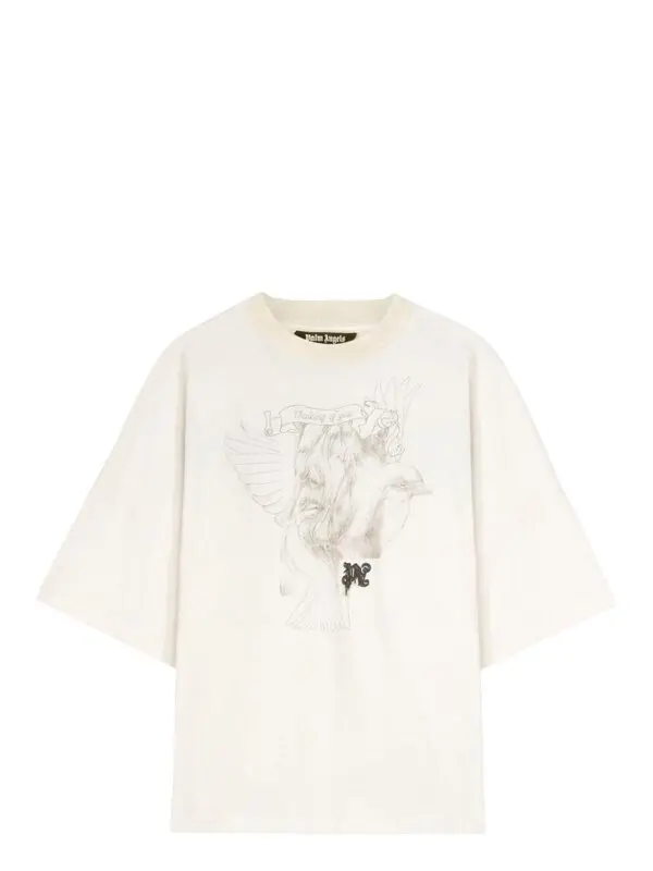 Palm Angels Graphic-print Cotton T-shirt - White