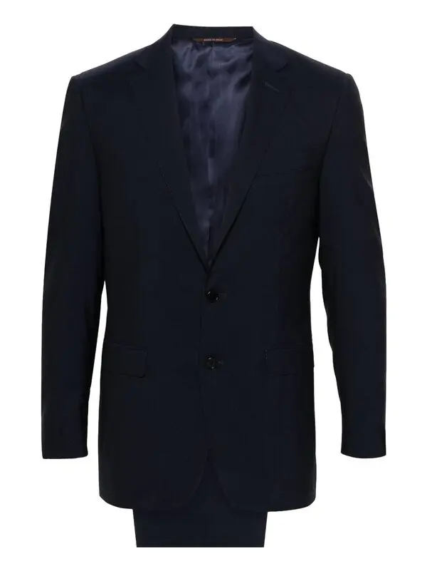Canali Single-breasted Wool Suit - Blue