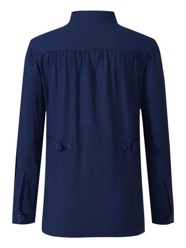 Shanghai Tang Cotton Button-up Jacket - Blue