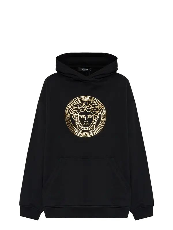 Versace Medusa Cotton Hoodie - Black
