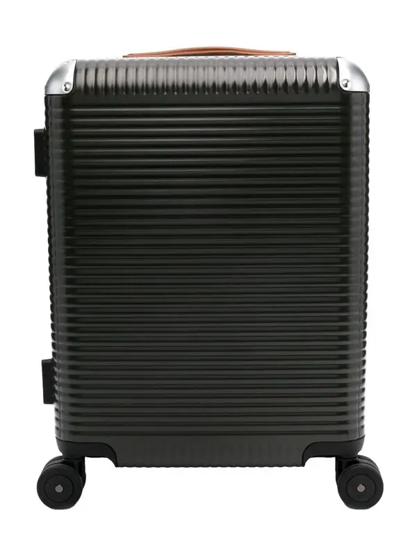FPM MILANO Bank Light Spinner 55 Ribbed Suitcase - Green