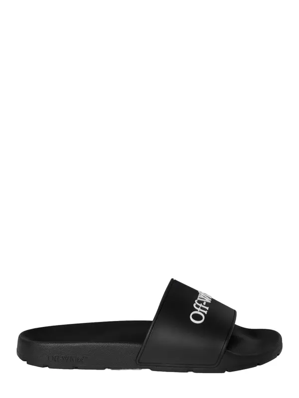 Off-White Logo-print Slides - Black