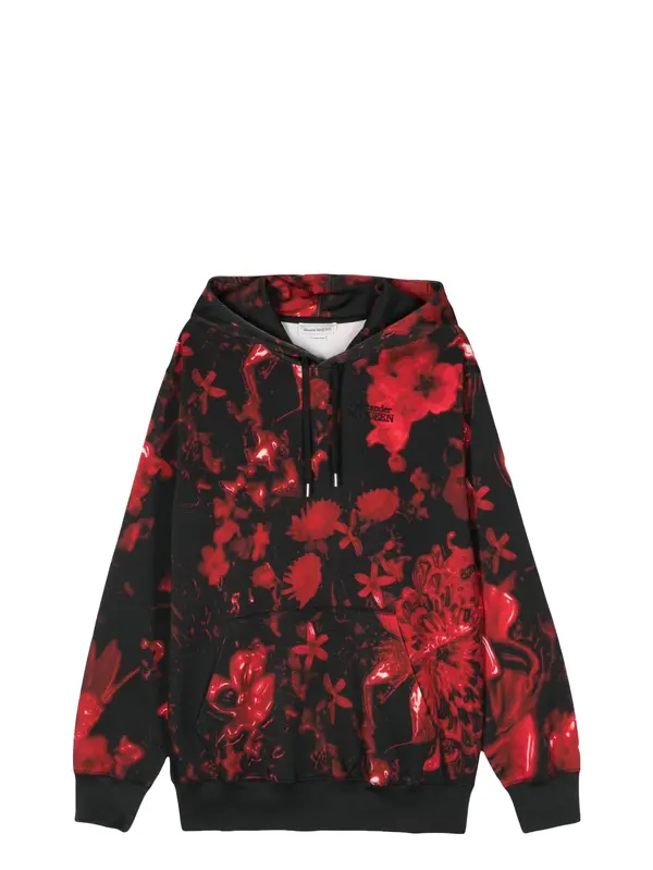 Alexander McQueen Wax Flower Hoodie - Black
