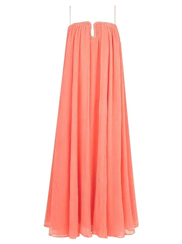 Aje Square-neck Midi Dress - Pink