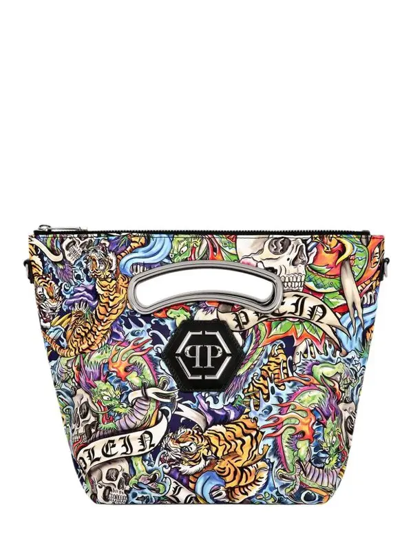 Philipp Plein Tattoo-print Tote Bag - Black