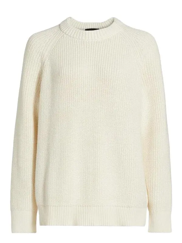 Jenni Kayne Oversized Cotton Fisherman Sweater - Ivory