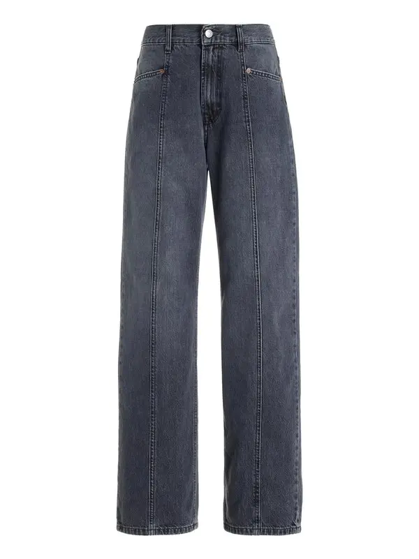 HOUSE OF DAGMAR High-rise Wide Leg Jeans - Dark Grey