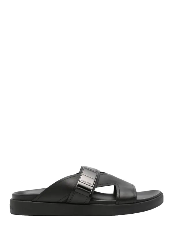 Calvin Klein Buckle Slides - Black