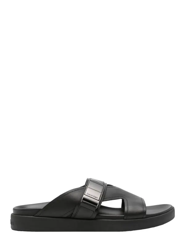 Calvin Klein Buckle Slides - Black