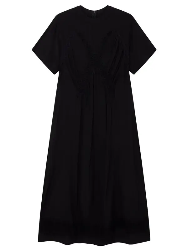 Stella McCartney Lace-detail Silk Maxi Dress - Black