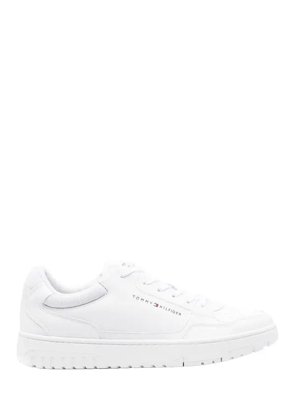 Tommy Hilfiger Leather Basket Sneakers - White